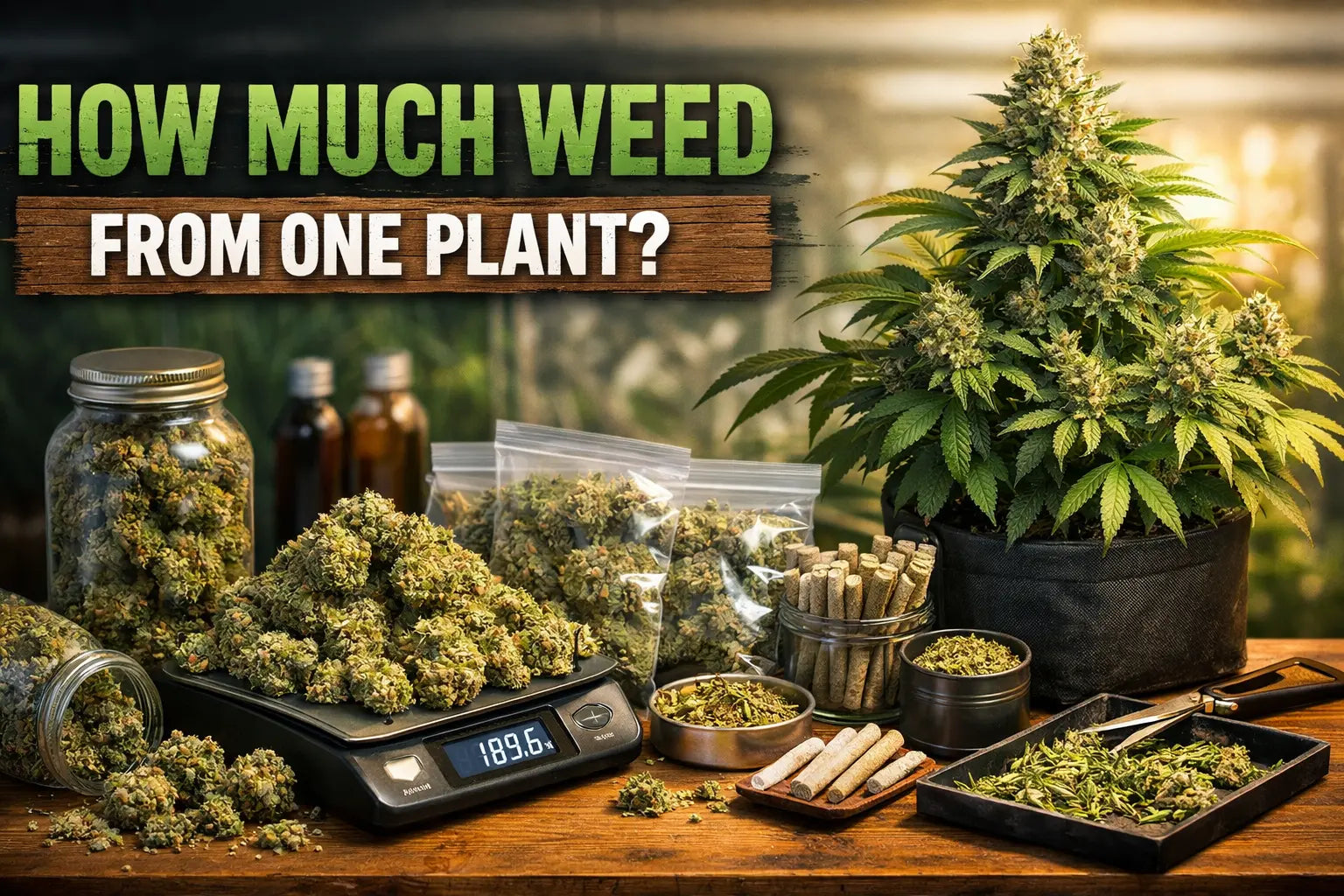 How Much Weed From One Plant? Average Yield, Factors & Tips – Moody ...